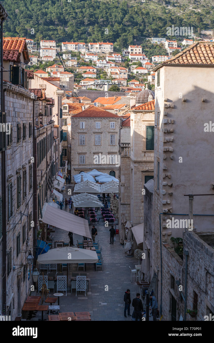 Streets in Dubrovnik Old town Stock Photo - Alamy