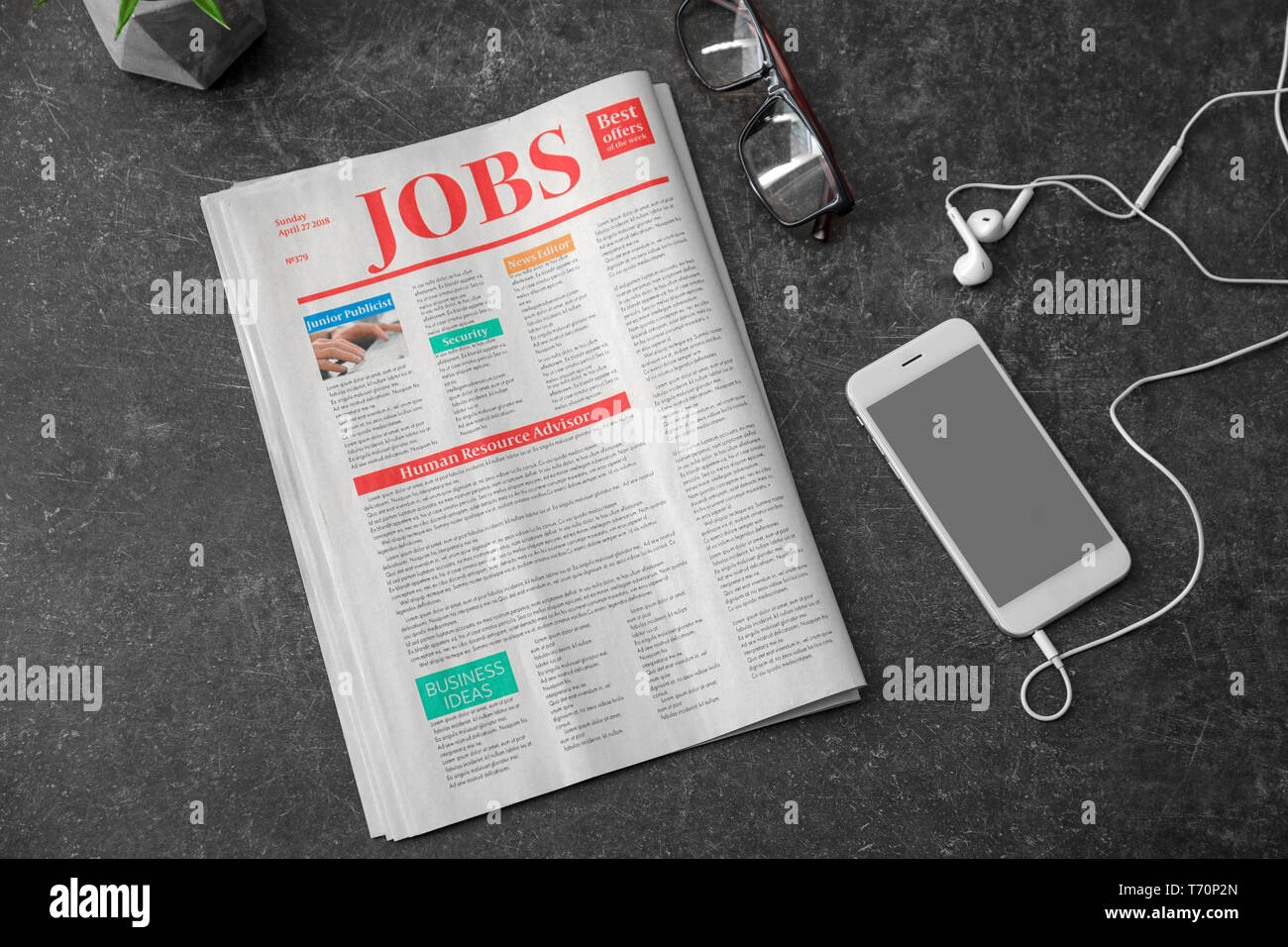 Phone content newspaper hi-res stock photography and images - Alamy