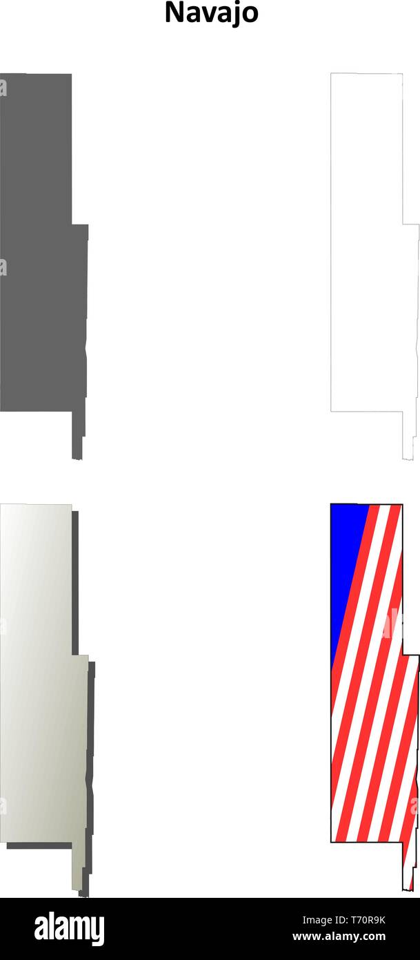 Navajo County, Arizona outline map set Stock Vector Image & Art - Alamy