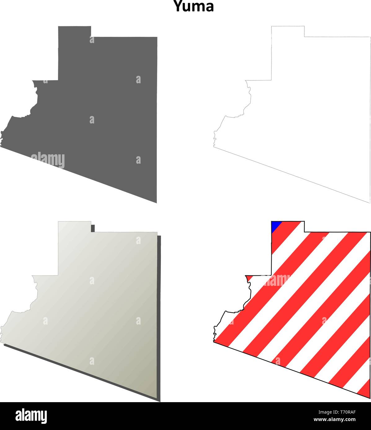 Yuma county map hi-res stock photography and images - Alamy