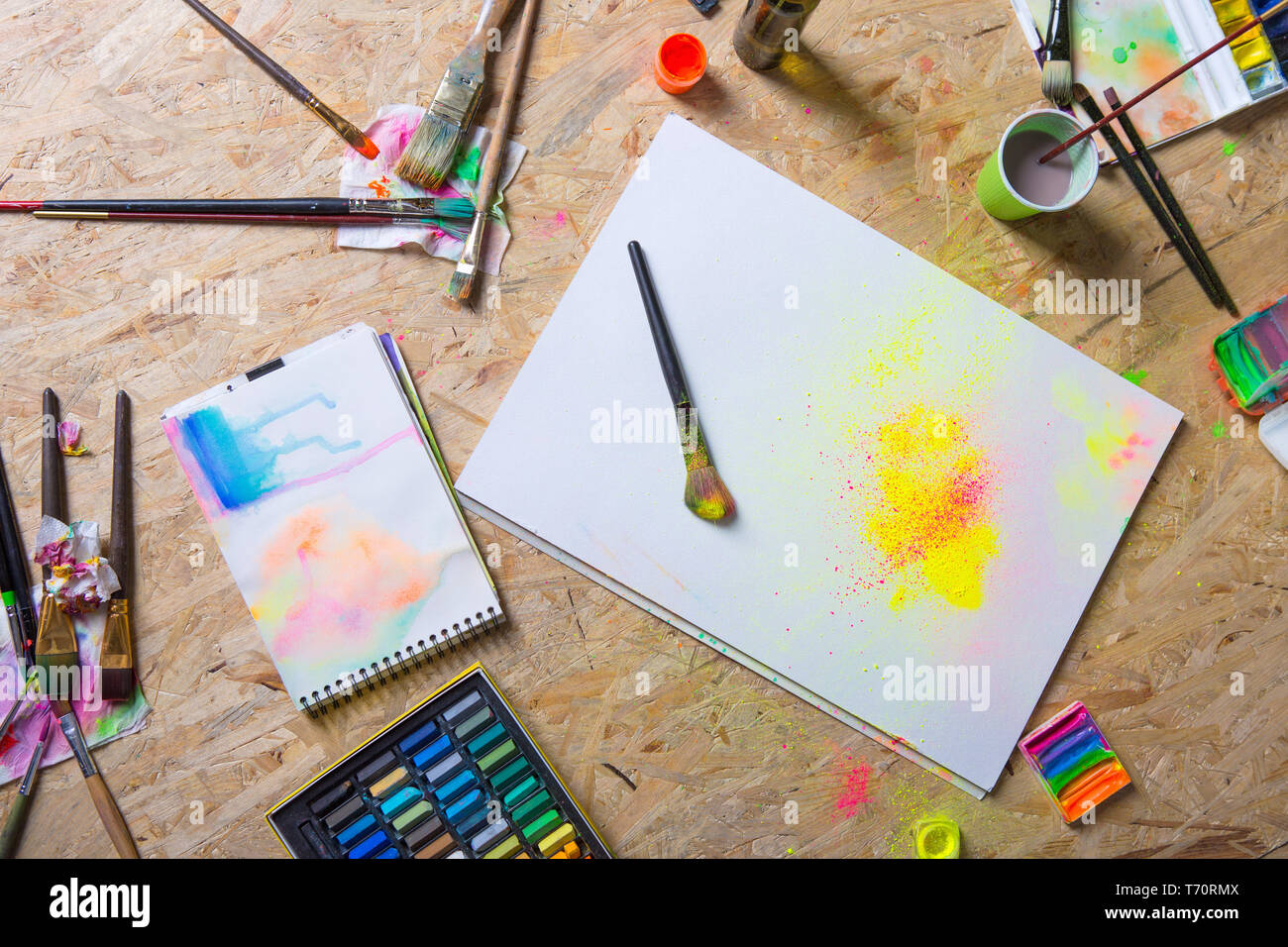 Creative colorful still life Stock Photo - Alamy