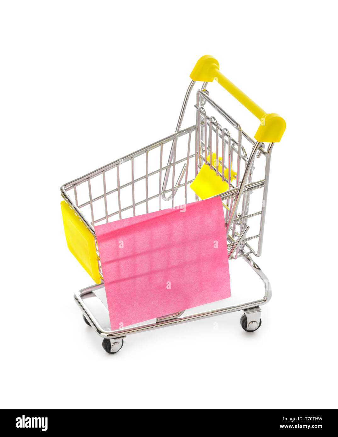 Metal shopping basket paper Cut Out Stock Images & Pictures - Alamy