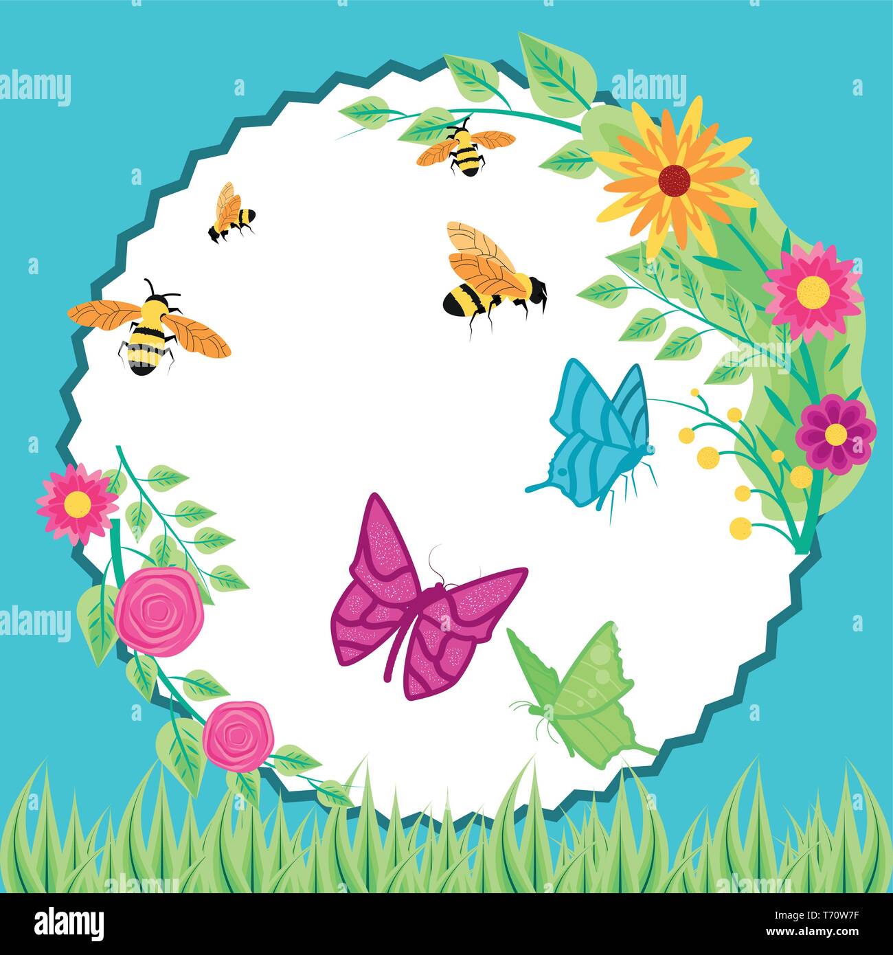 Attractive to bees and butterflies Stock Vector Images - Alamy