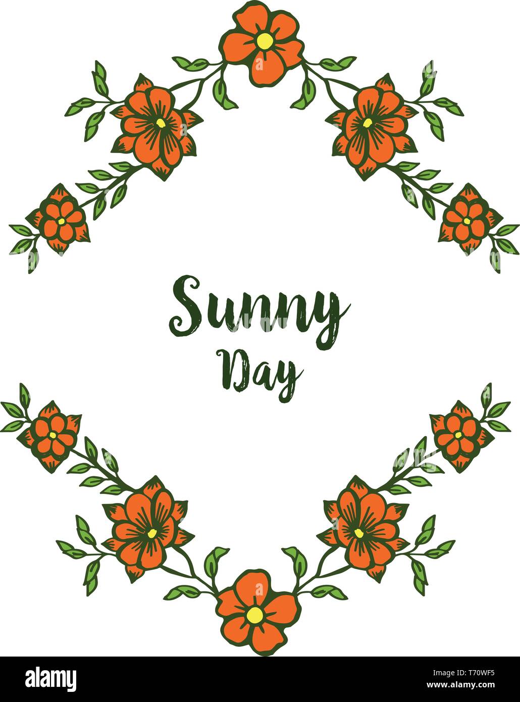 Vector illustration various shape flower frame for invitation card ...