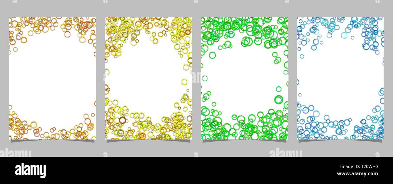 Random circle background round brochure border design set Stock Vector ...