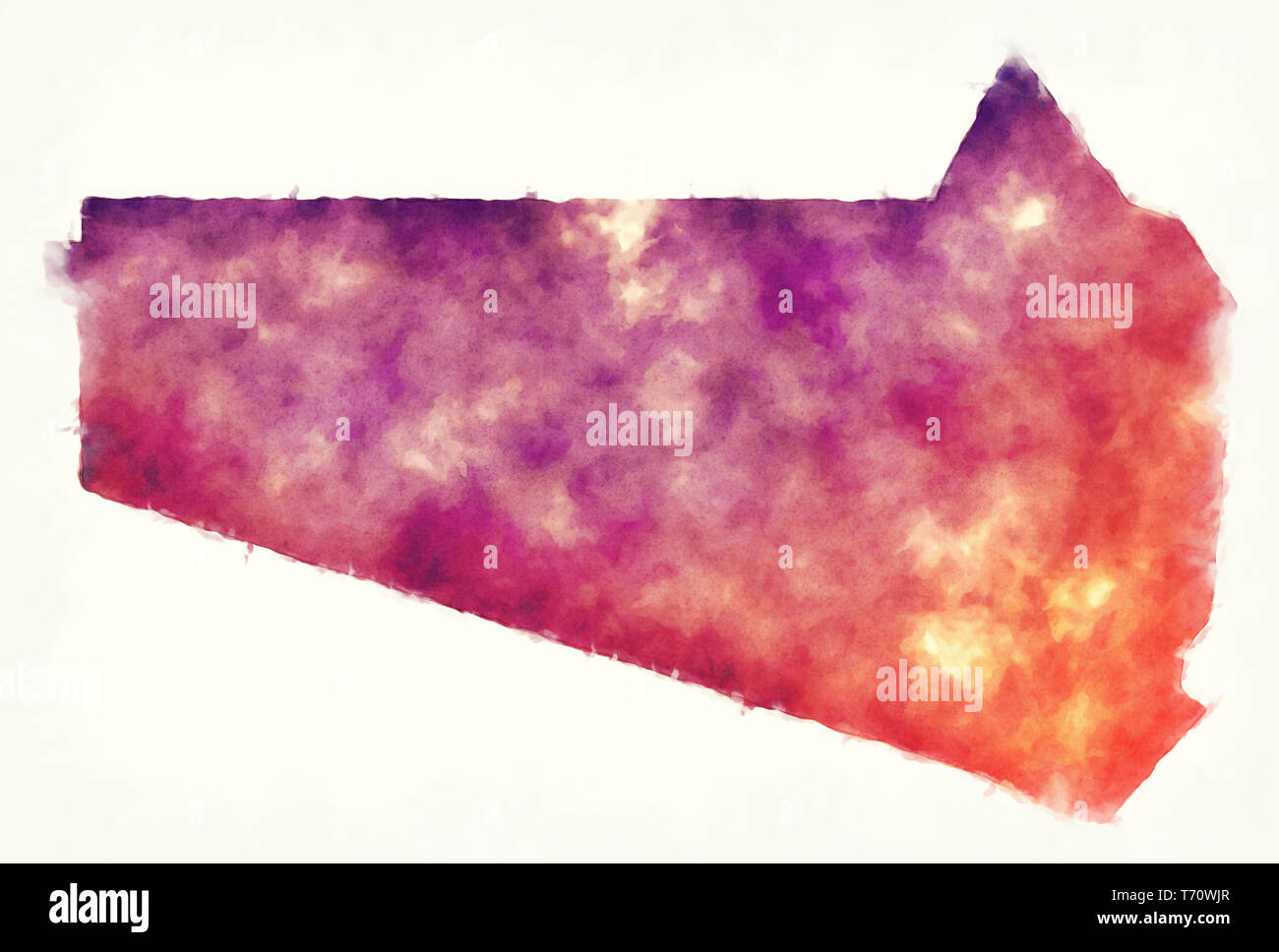 Kweneng district watercolor map of Botswana Stock Photo - Alamy