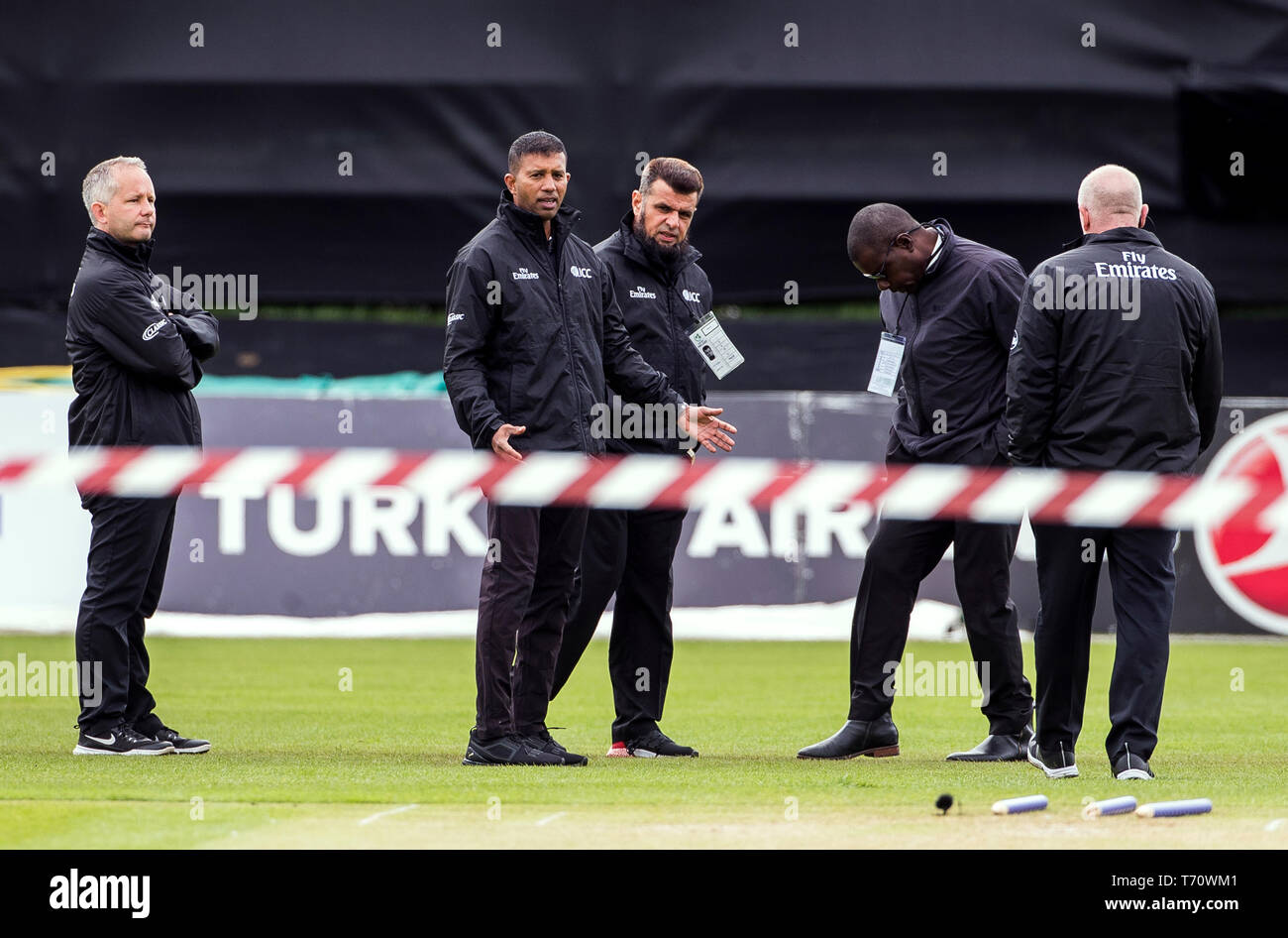 (Left-right) Umpire’s Paul Reynolds, Kumar Dharmasena, Television ...