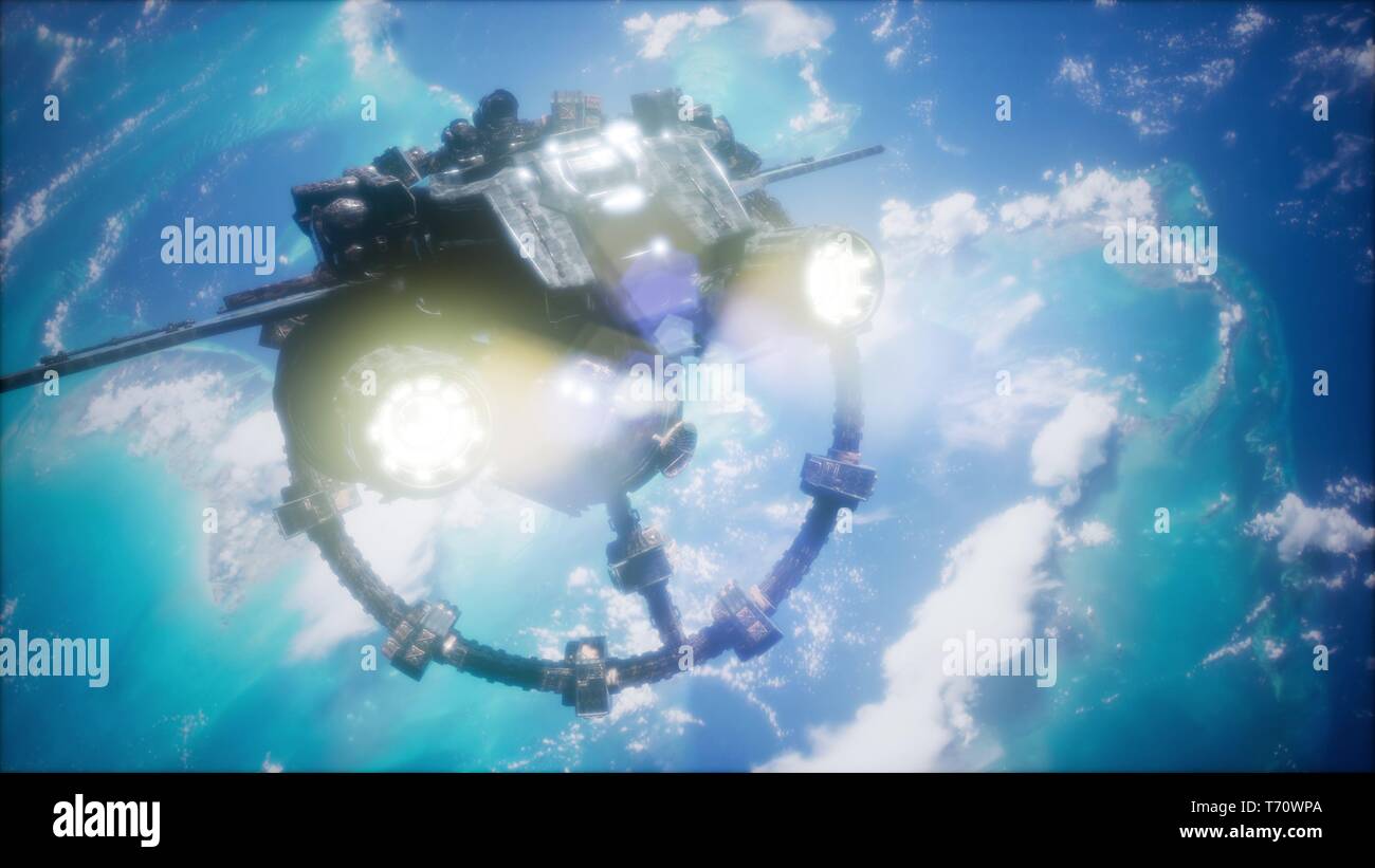 Space shuttle floats in space Stock Photo - Alamy