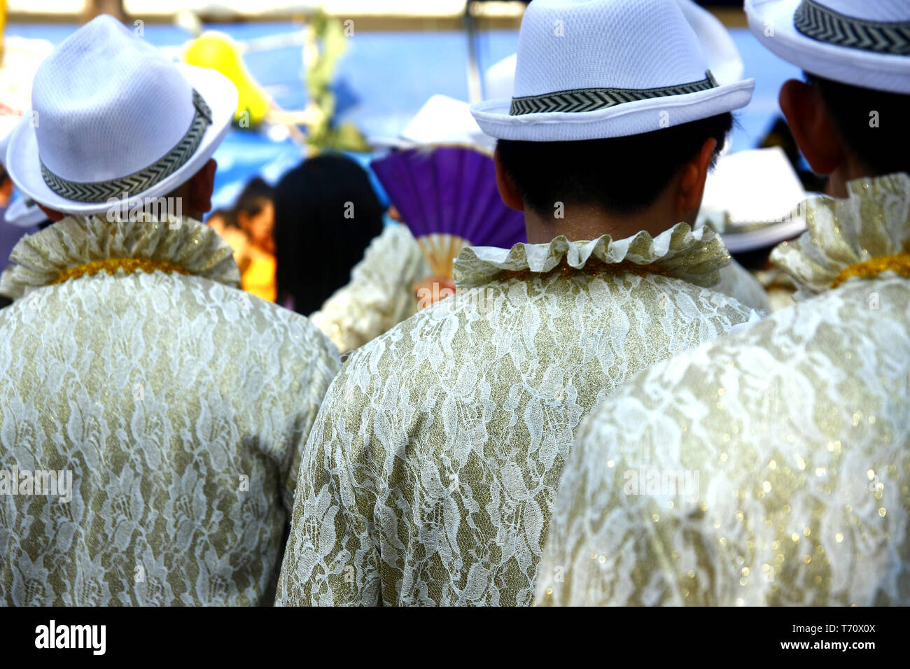 Photo of colorful costumes, attire and props of parade participants ...