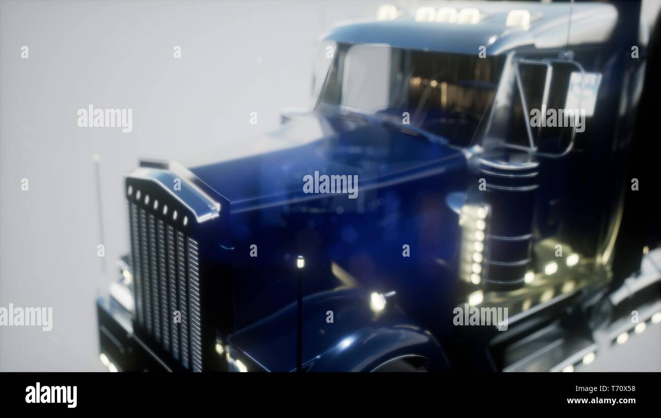 bright american lorry track in studio Stock Photo - Alamy
