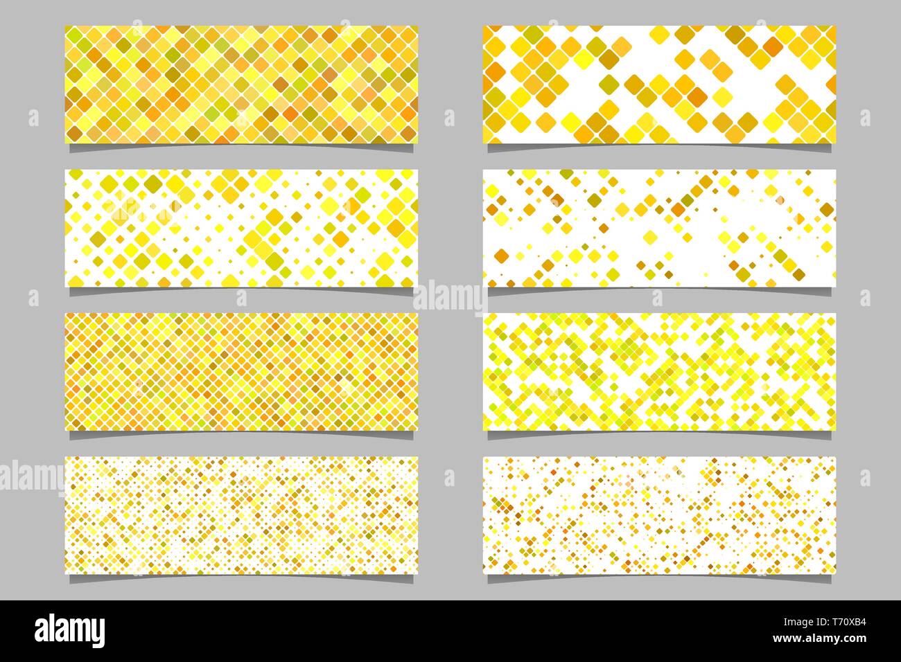 Abstract modern diagonal rounded square pattern banner background set Stock Vector Image & Art ...