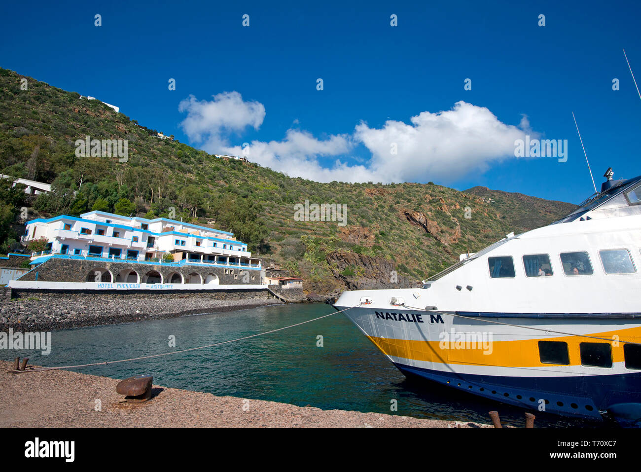 Harbor of Filicudi Island, Aeolian islands, sicily, Italy Stock Photo ...