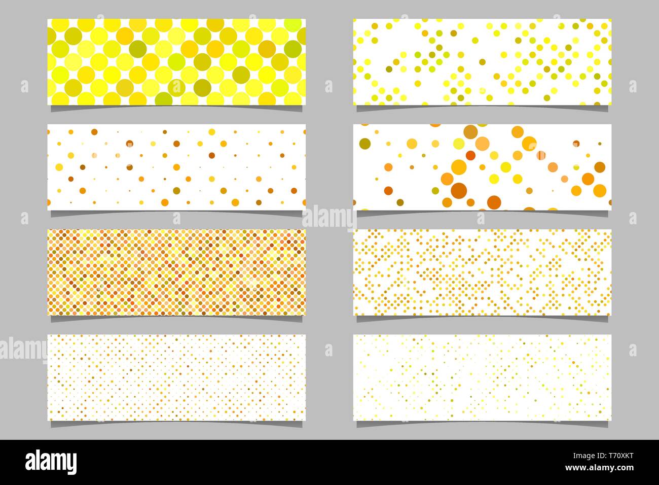 Abstract dot pattern banner background template set Stock Vector Image ...