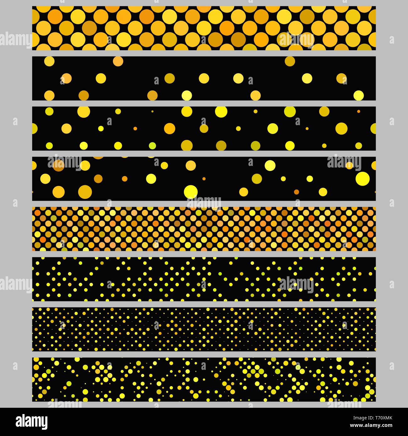 Color abstract dot pattern rectangular web banner background set Stock ...