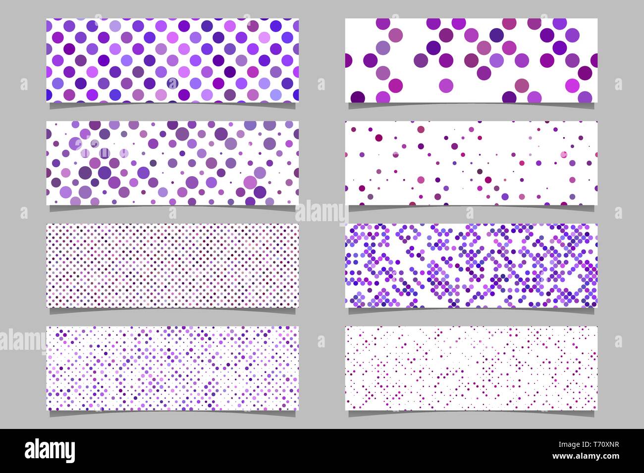 Circle pattern banner background set - modern vector templates Stock ...