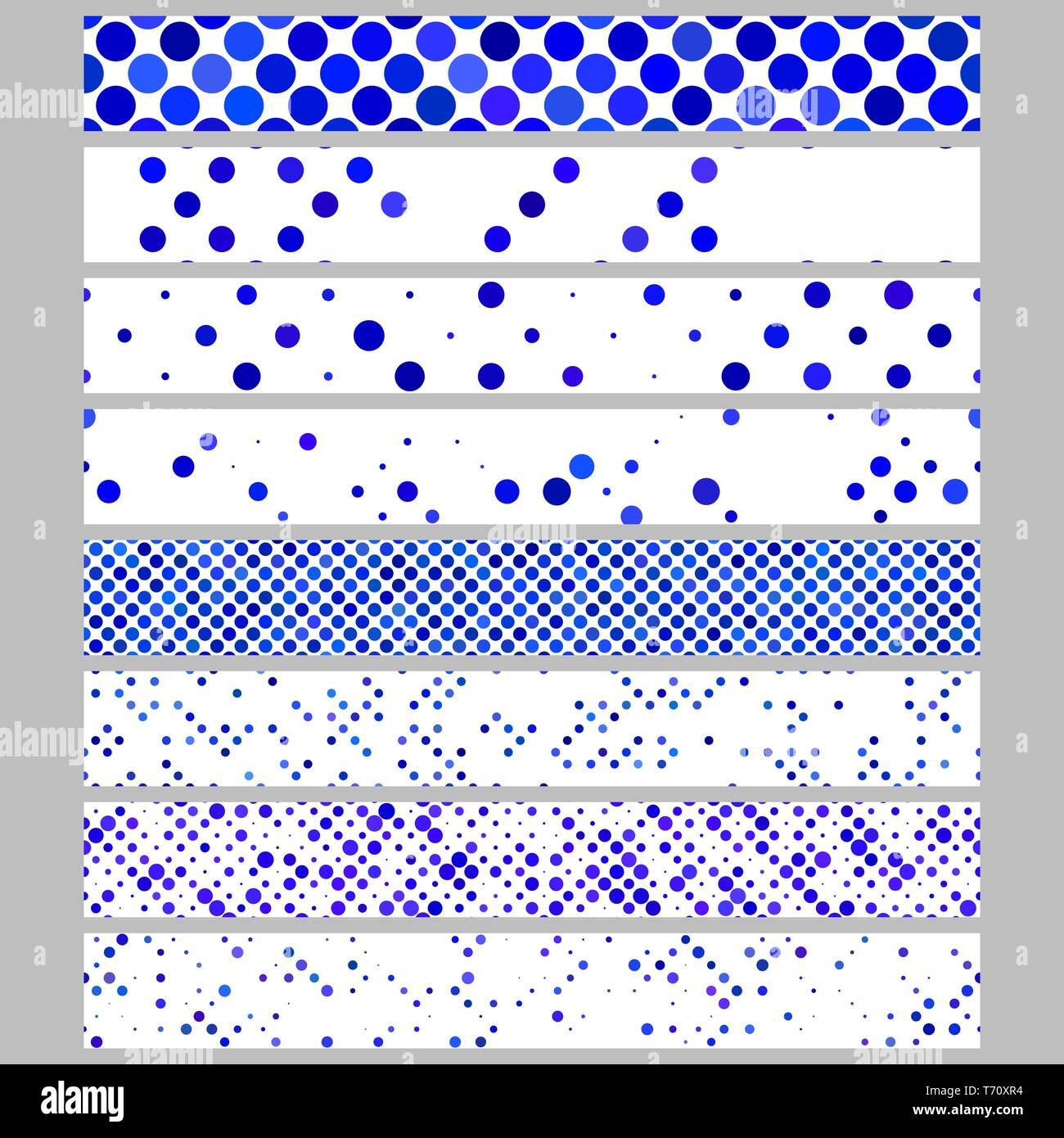 Color abstract dot pattern rectangular web banner background set Stock ...