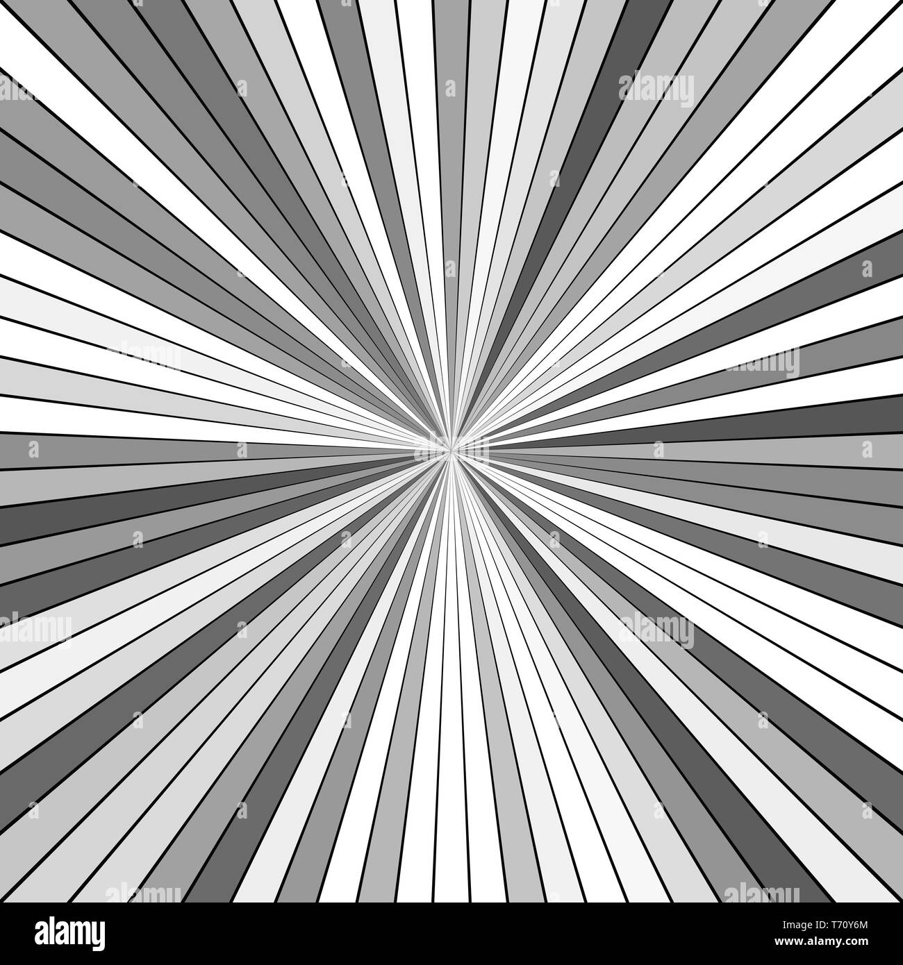 Grey abstract hypnotic ray burst stripe background - vector explosion ...