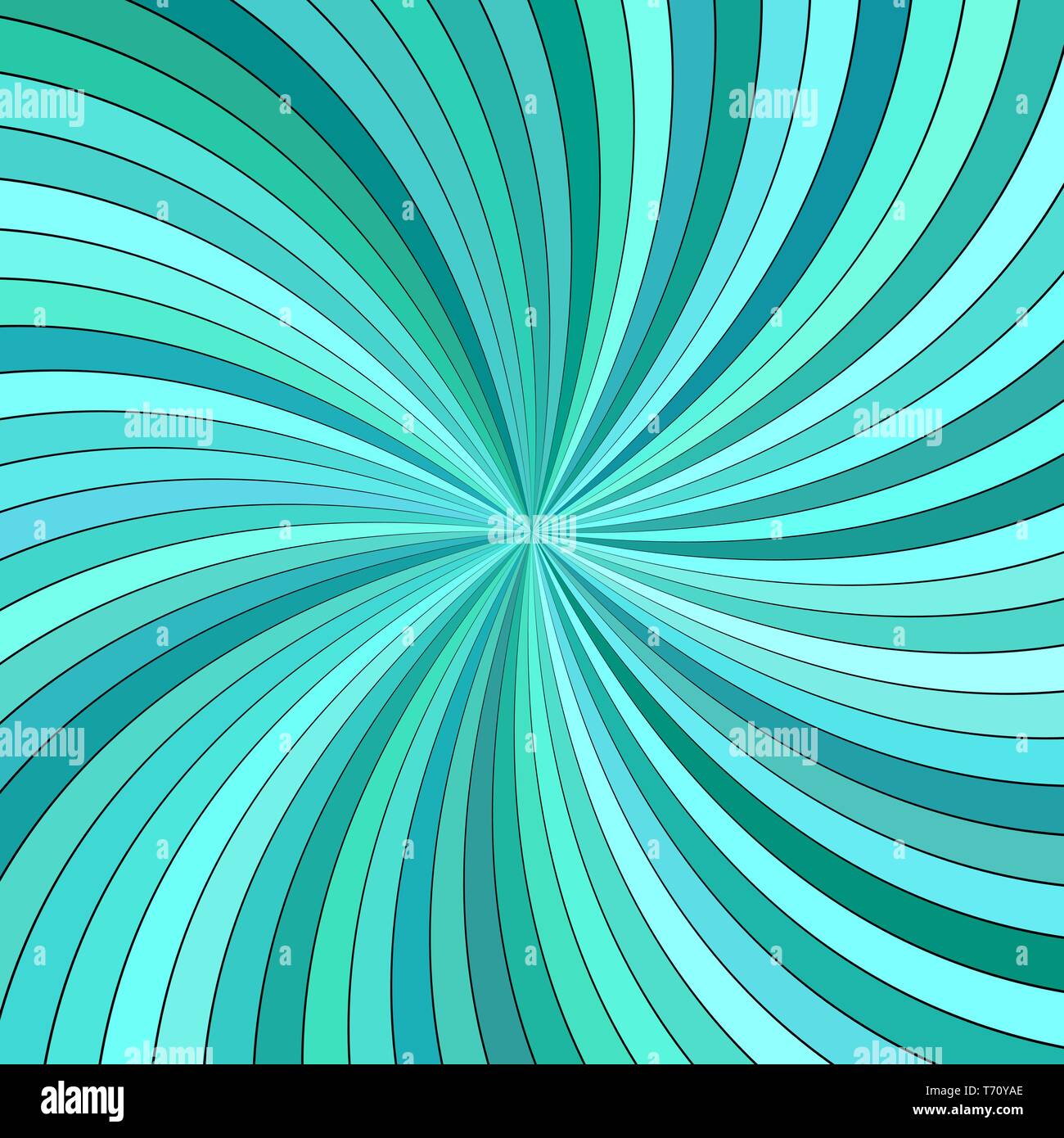 Turquoise abstract psychedelic swirl stripe background - vector ...