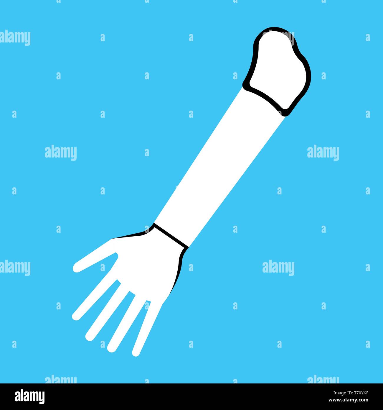 Arm prosthesis Logo and Icon. Cyber prosthesis label for Web on white ...