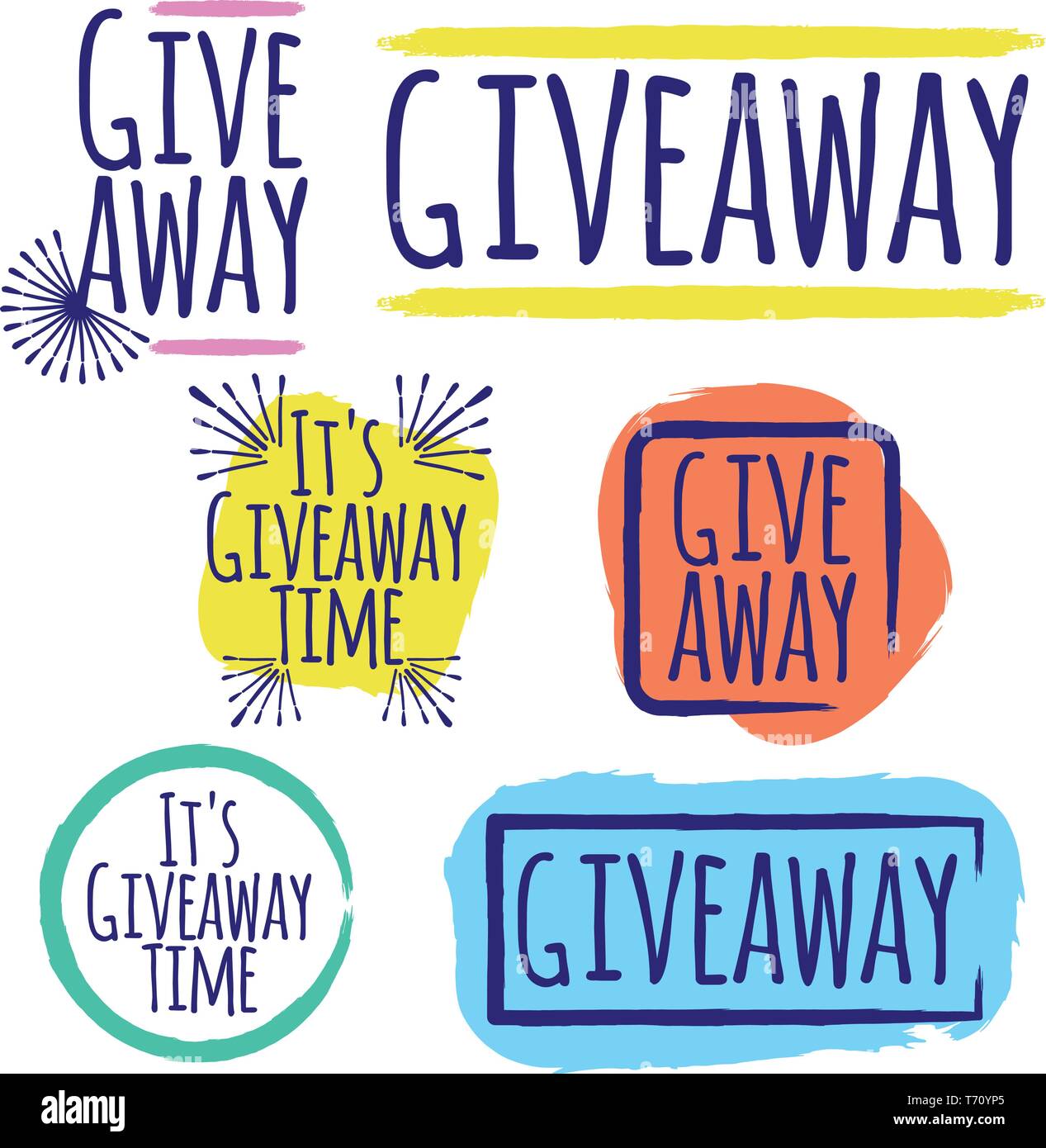 Giveaway Set of banner concept for web, gift card and postcard ...