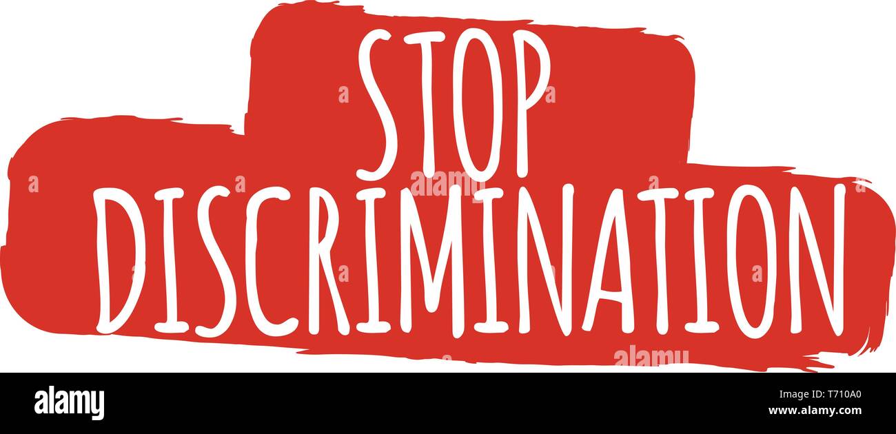 Stop Discrimination Banner. Gender equality Label and Logo. Logo Vector ...