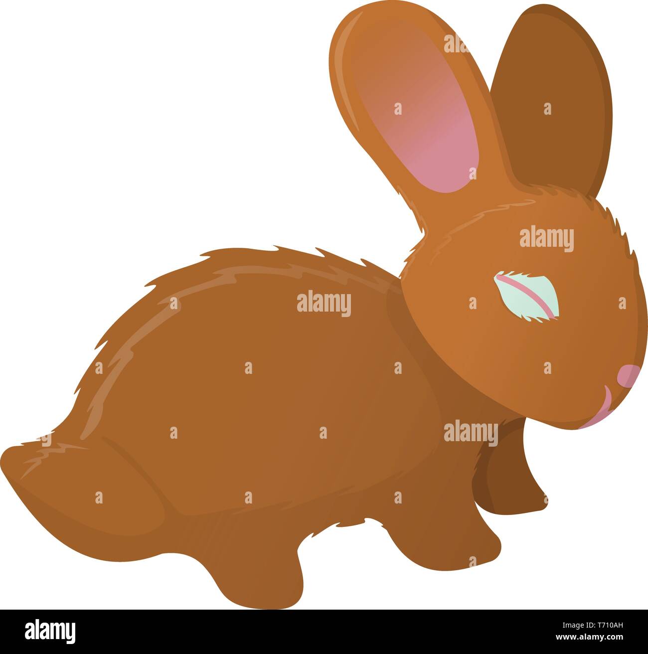 Rabbit icon. Wildlife label on white Background. Cartoon style. Vector ...