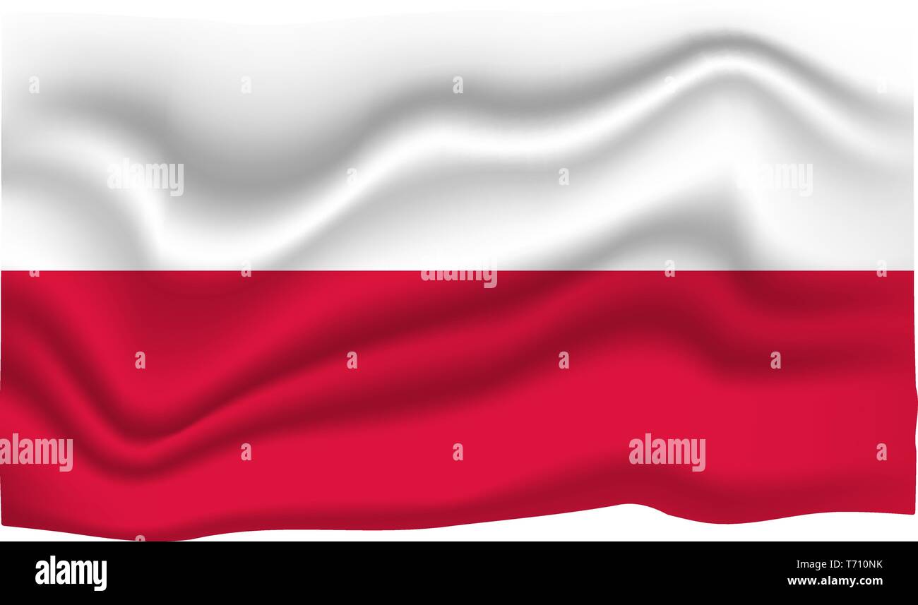 Poland Flag Icon. National Flag Banner. Cartoon Vector illustration ...