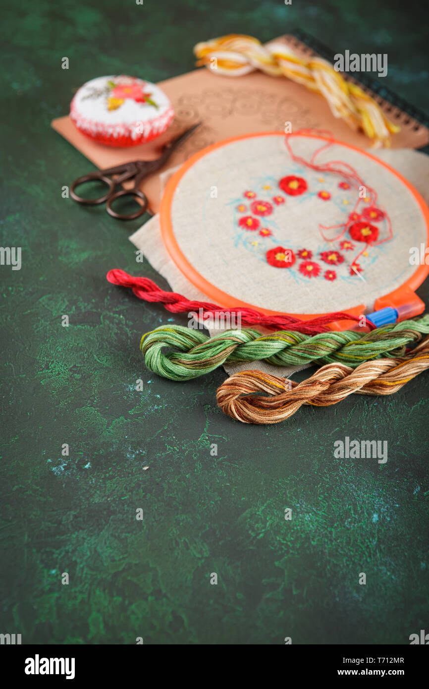 Set for embroidery Stock Photo - Alamy