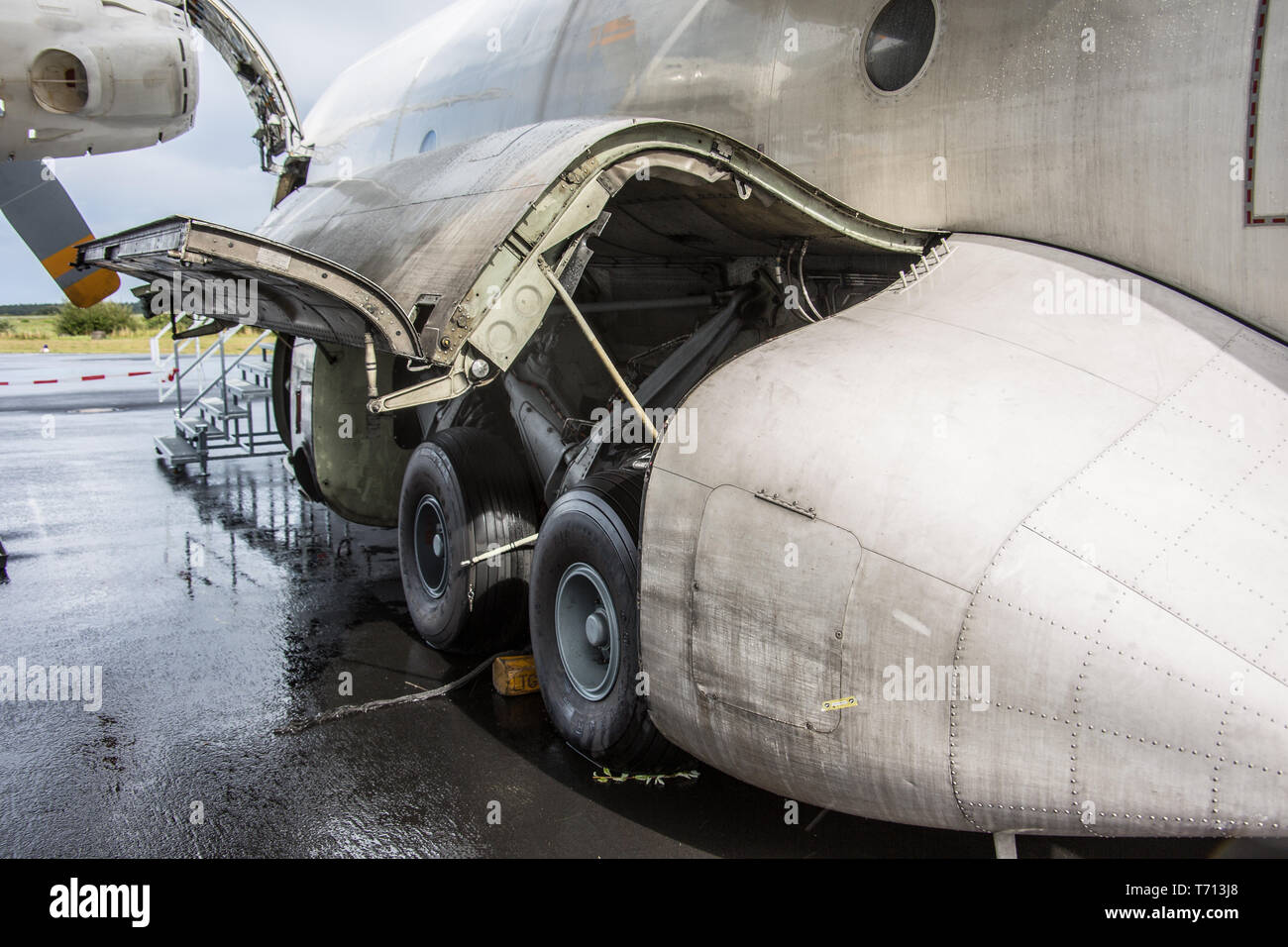 Military transporter as turboprop aircraft Stock Photo - Alamy