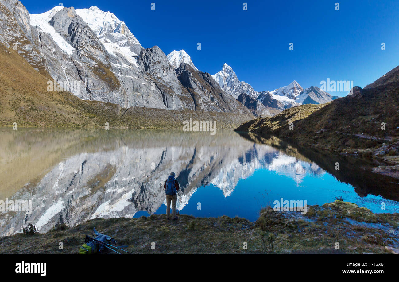 Hike in Peru Stock Photo - Alamy