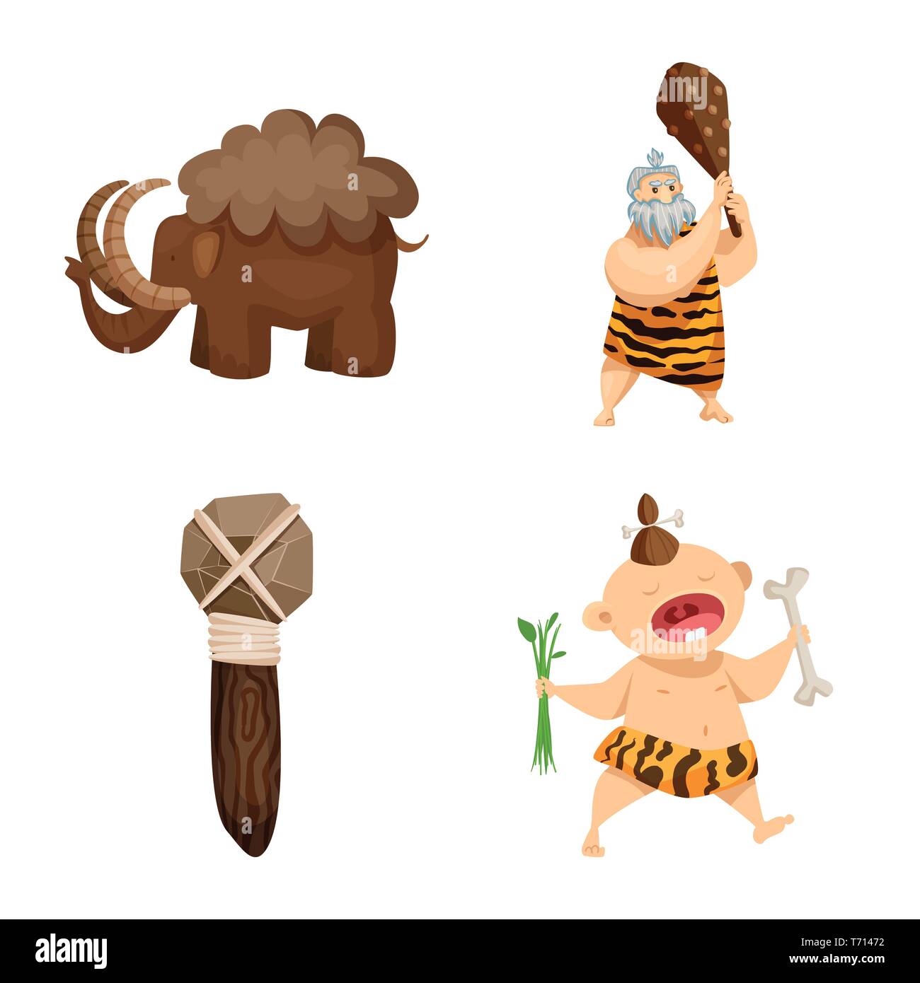 mammoth,man,hammer,kid,animal,primeval,prehistoric,wool,warrior,stone ...
