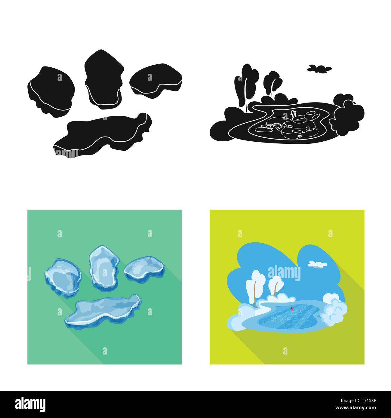 splinters,pond,ice,pieces,lake,froze,winter,crystal,forest,january ...