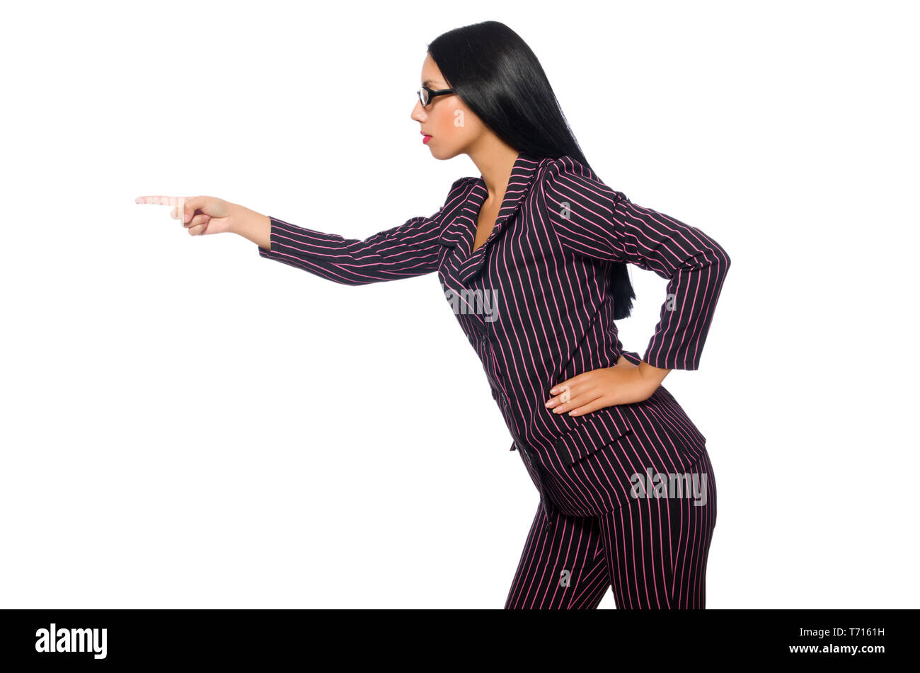 Purple female face on Cut Out Stock Images & Pictures - Alamy