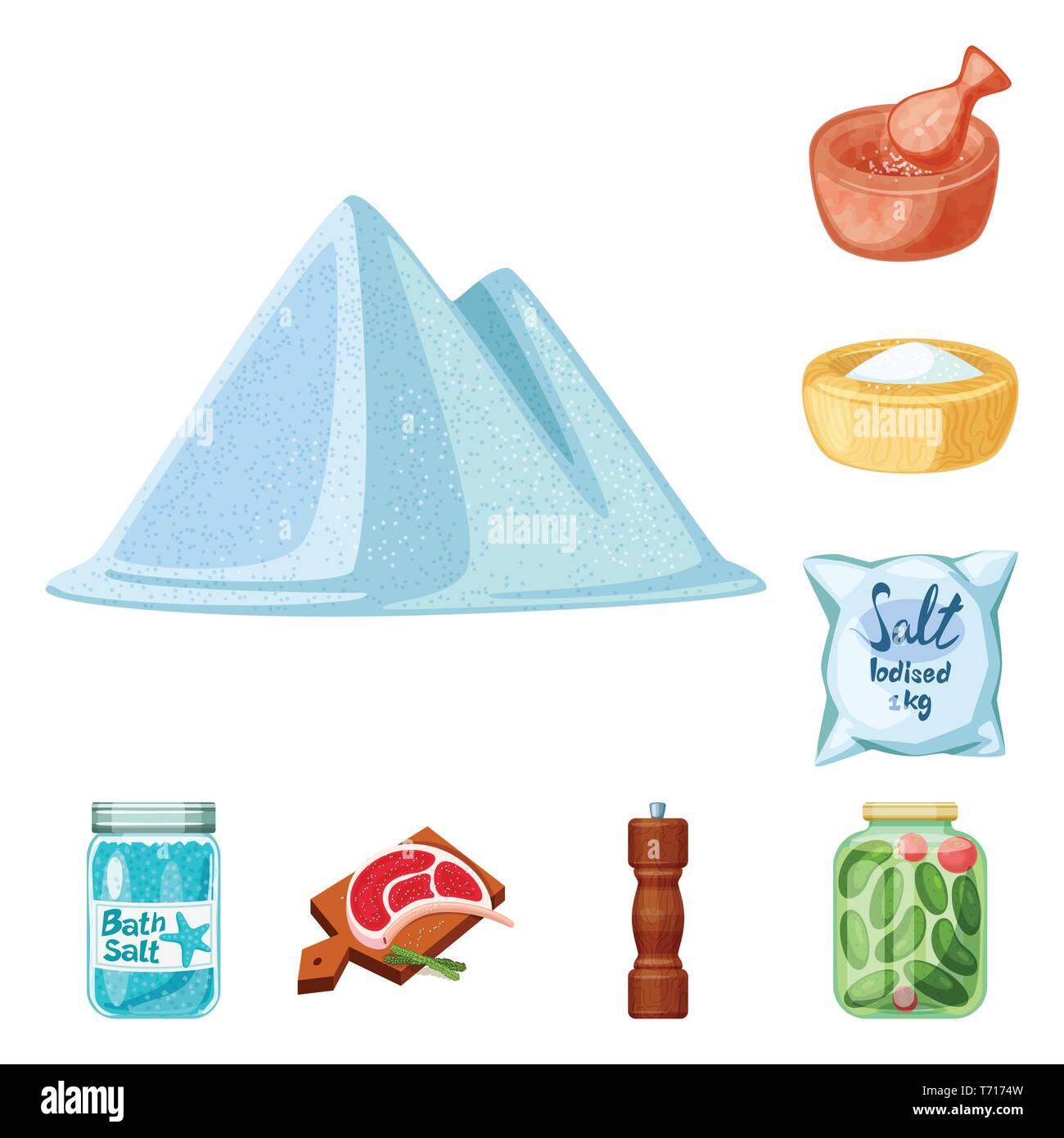 heap,mortar,bowl,bag,bottle,meat,saltcellar,bank,salty,seasoning,board ...