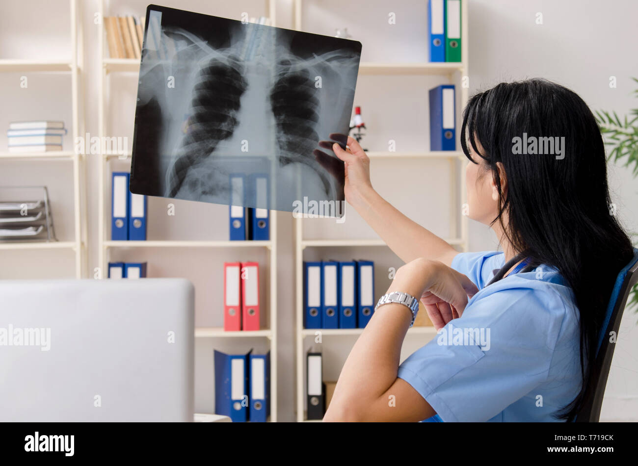 Female doctor radiologist working in the clinic Stock Photo - Alamy