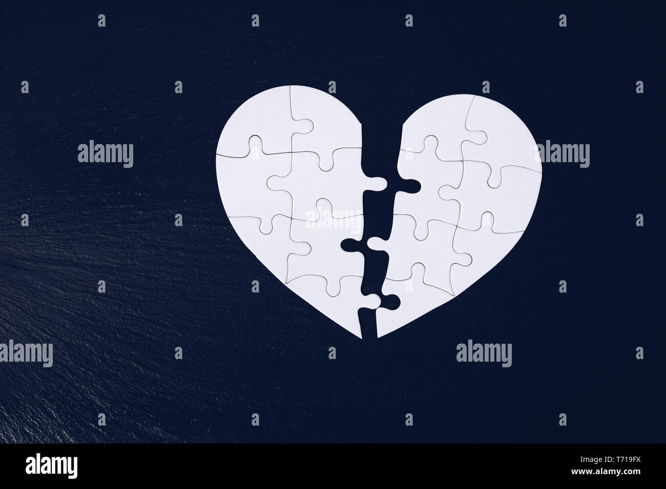 Heart jigsaw split in half, valentine's day, two piece jigsaw love ...