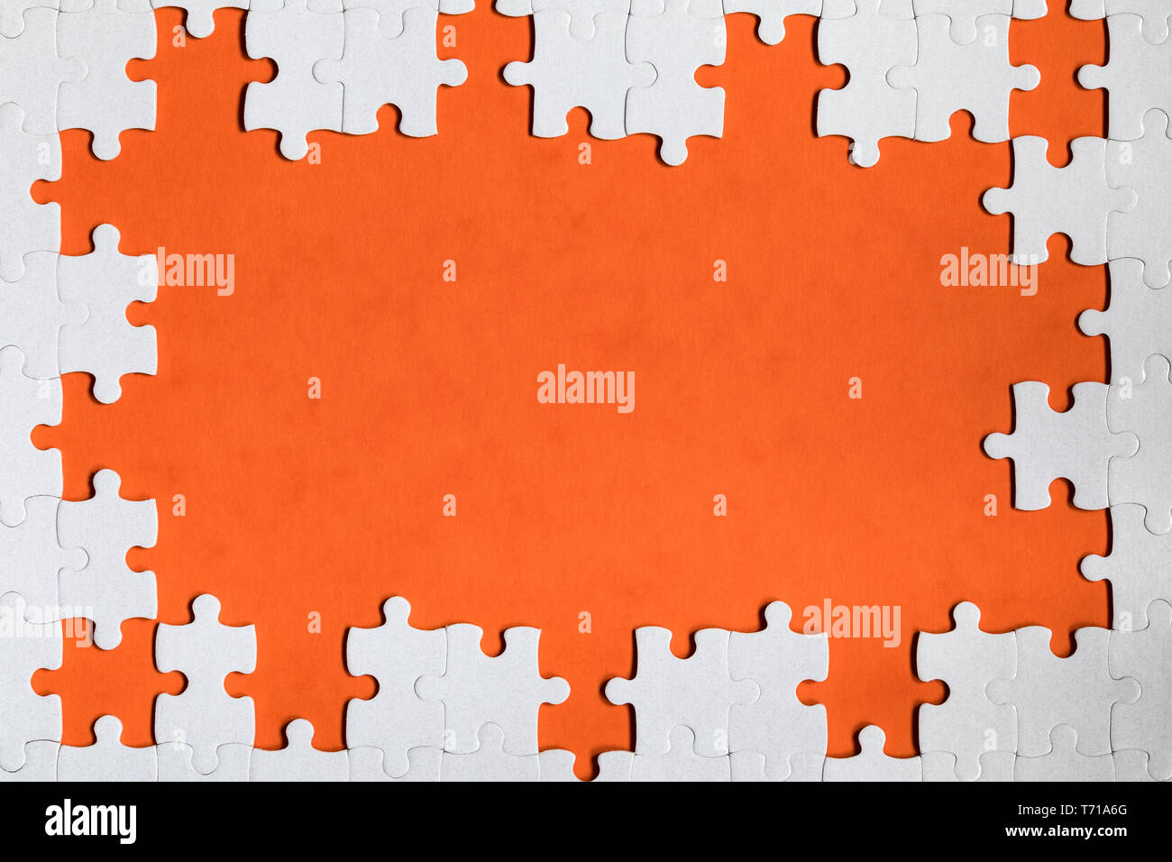 Framework puzzle pieces on white hi-res stock photography and images ...