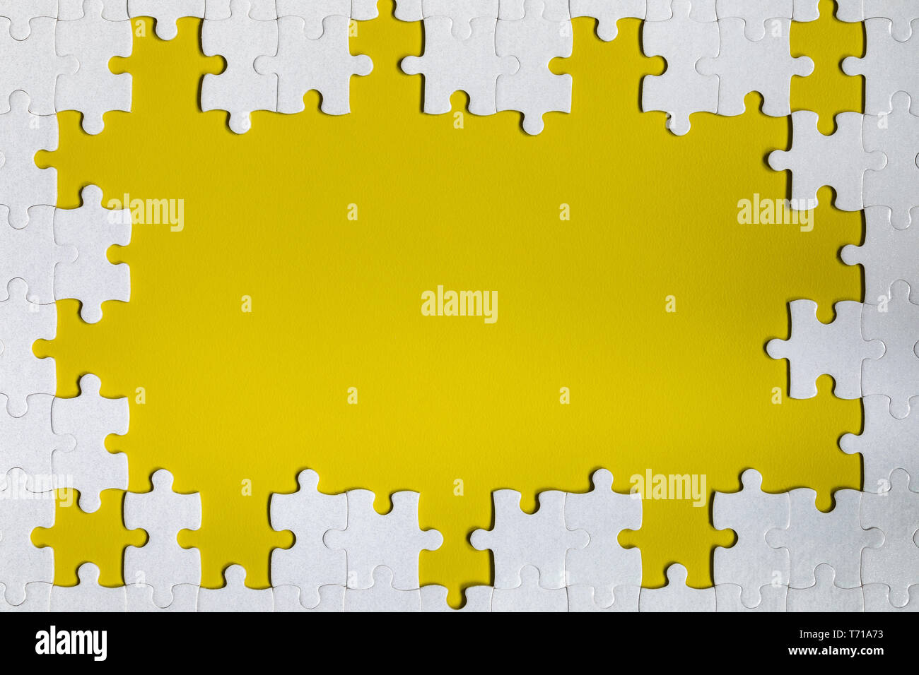 Framework puzzle pieces on white hi-res stock photography and images ...