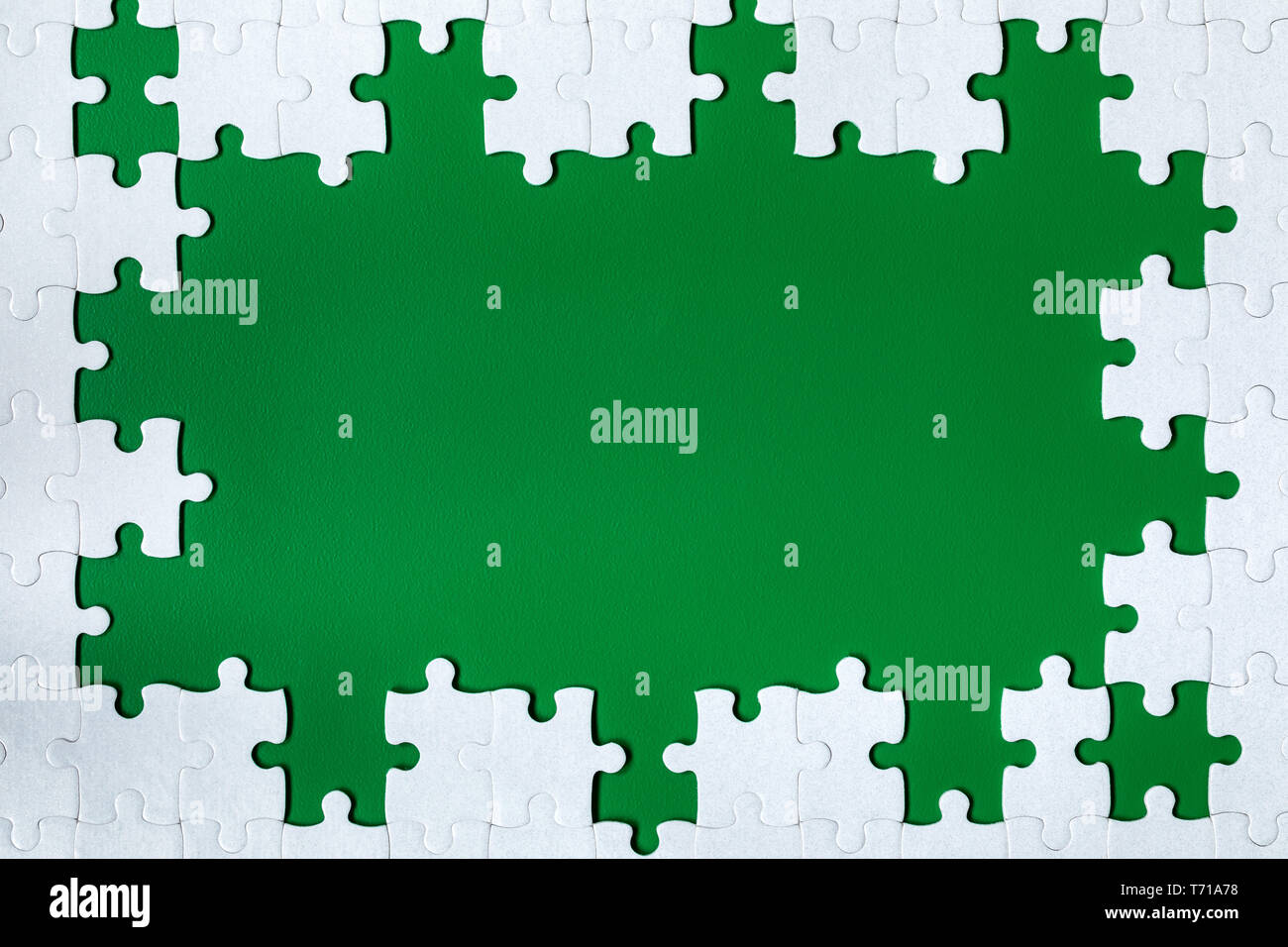 Framework puzzle pieces on white hi-res stock photography and images ...