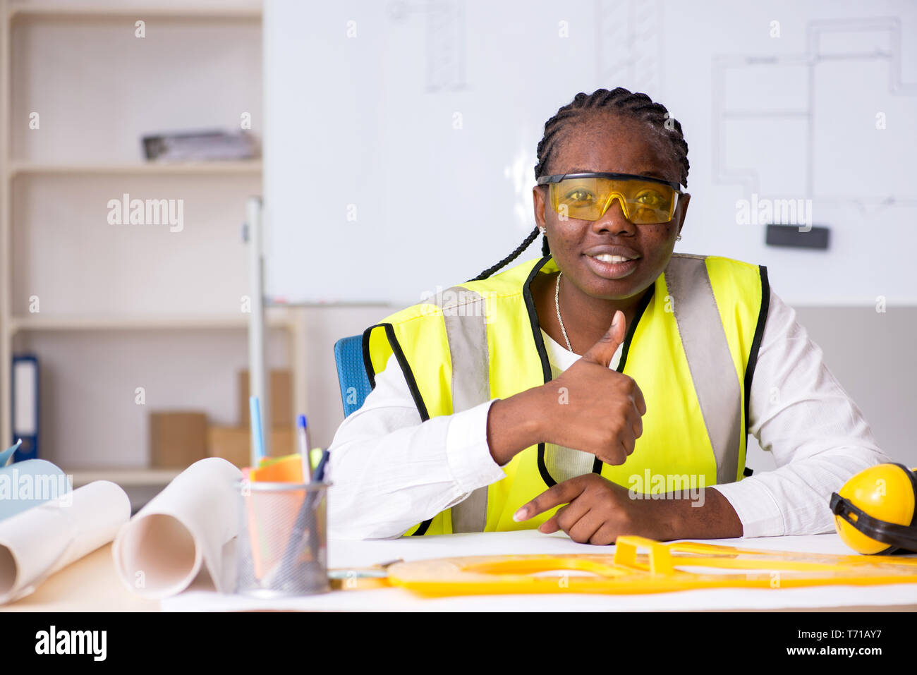 African american draftsman hi-res stock photography and images - Alamy