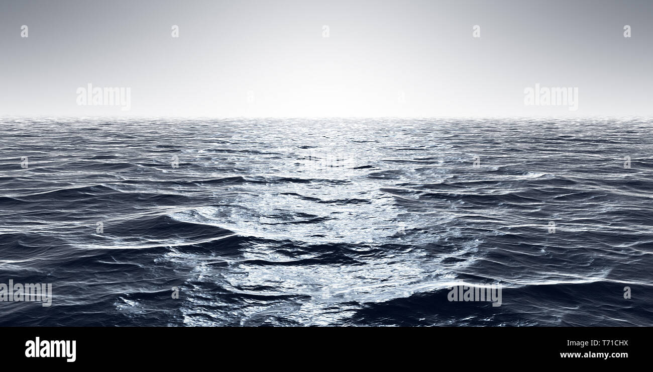 wide ocean waves horizon background Stock Photo - Alamy