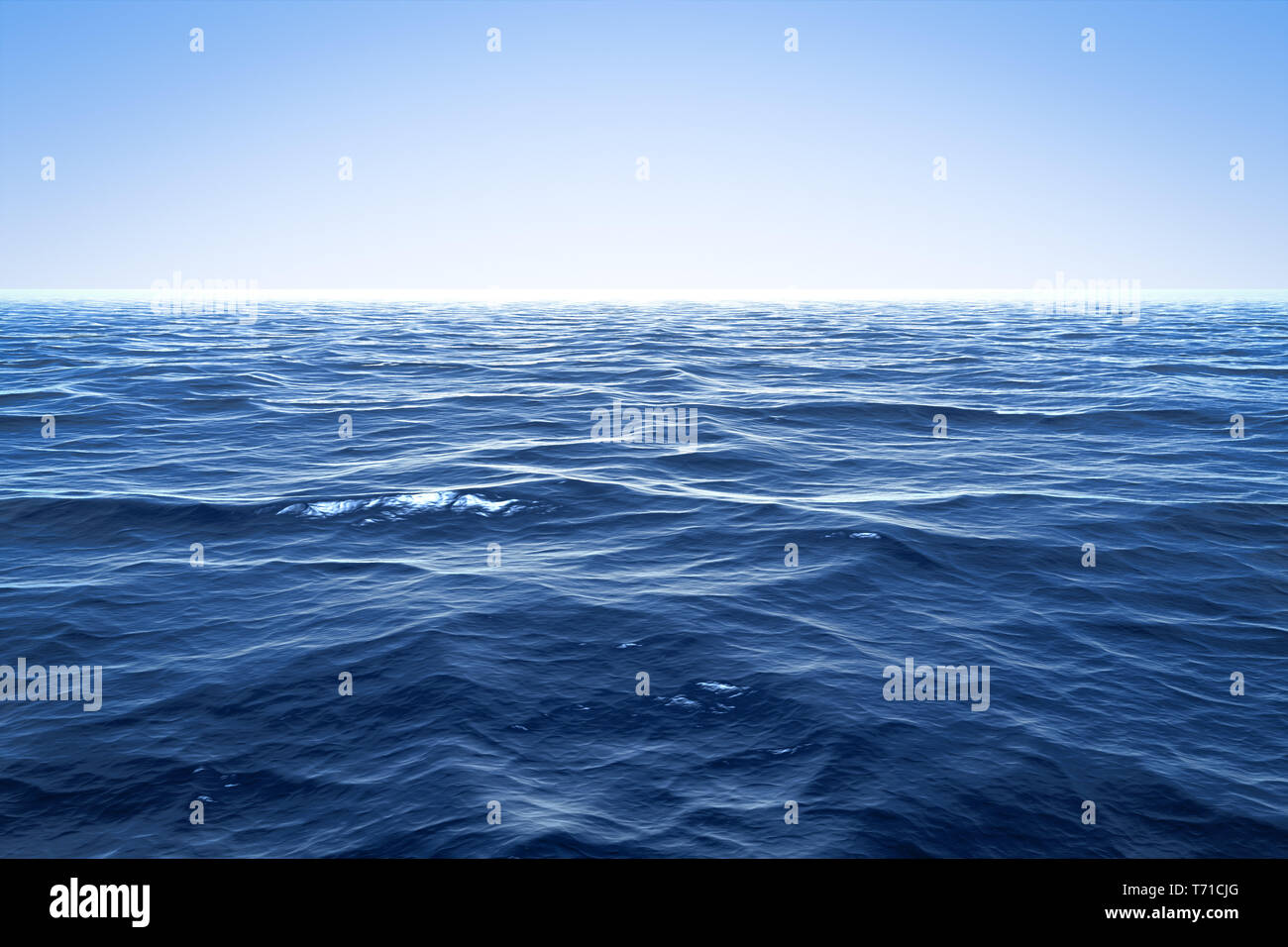 wide ocean waves horizon background Stock Photo - Alamy