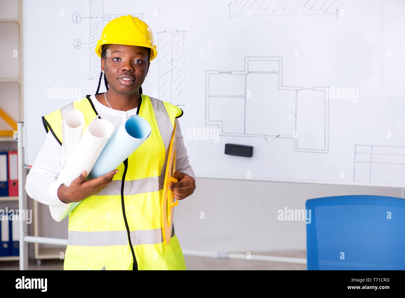 Young black architect working on project Stock Photo - Alamy