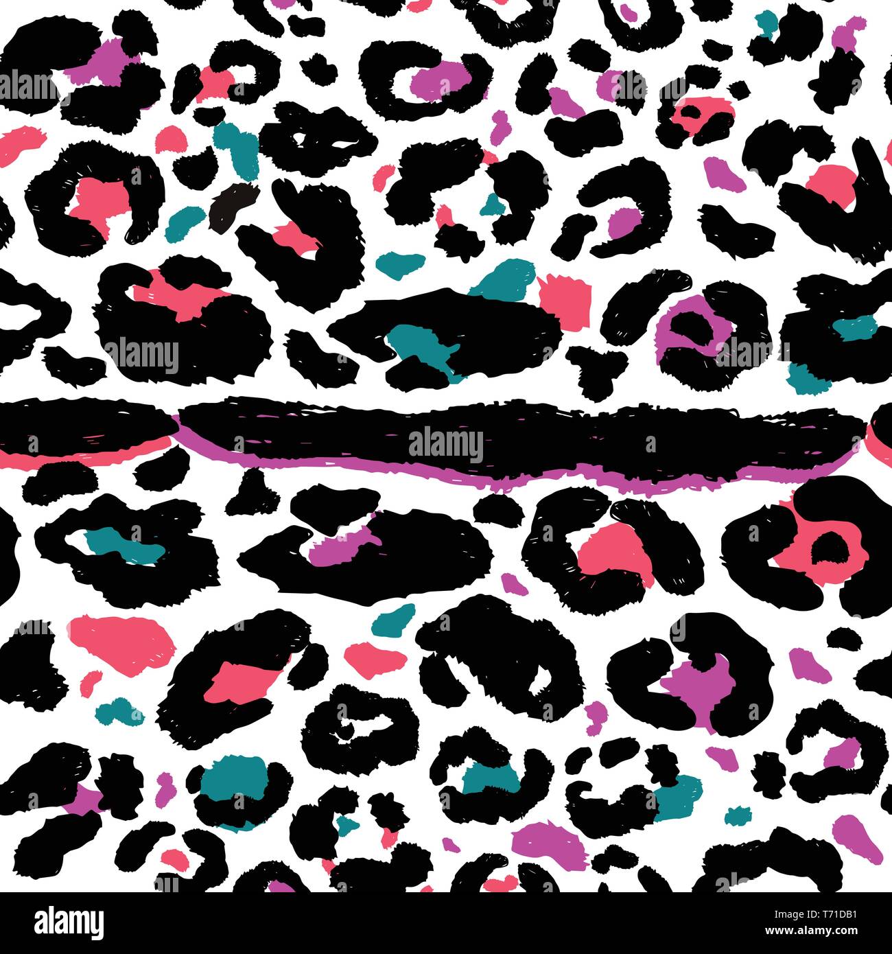 Seamless leopard wild nature pattern. Animal print Stock Vector Image ...