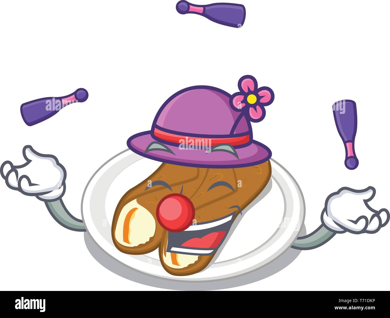 Juggling cannoli in the a cartoon shape Stock Vector Image & Art - Alamy