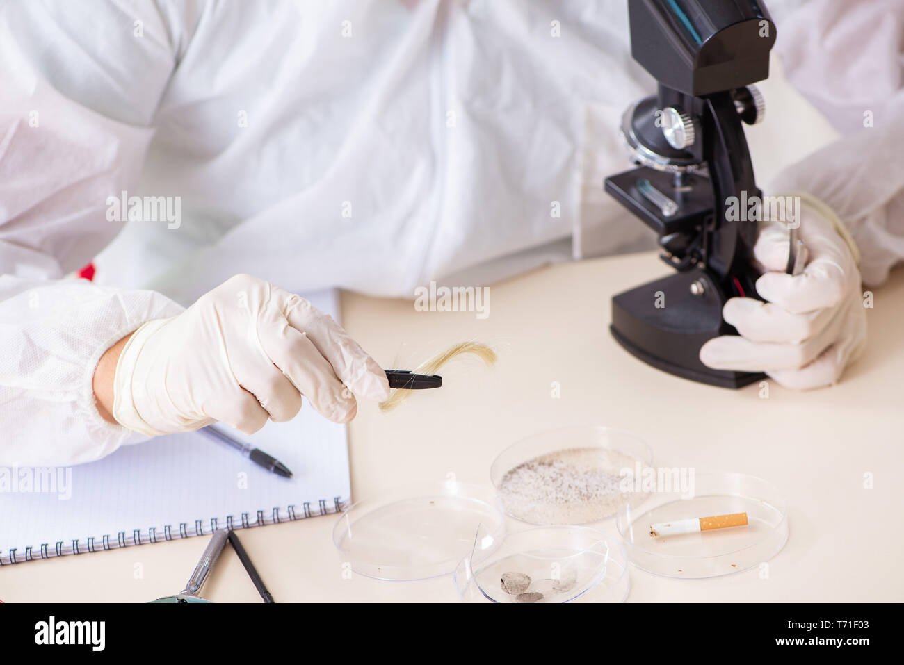 Forensics science mask technology police microscope hi-res stock ...