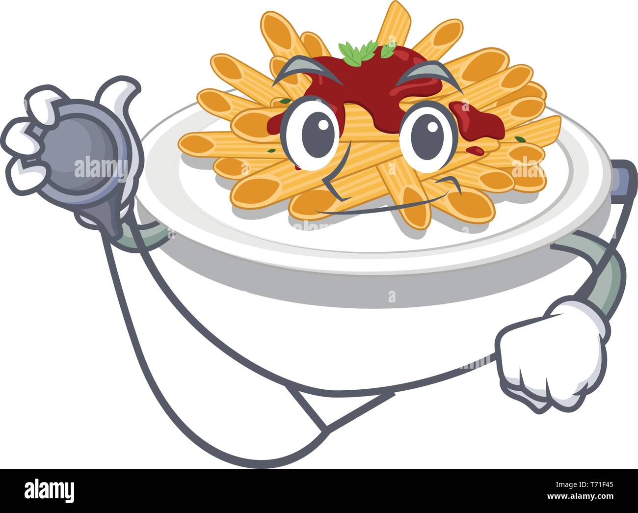 Doctor pasta is served on cartoon plates Stock Vector Image & Art - Alamy