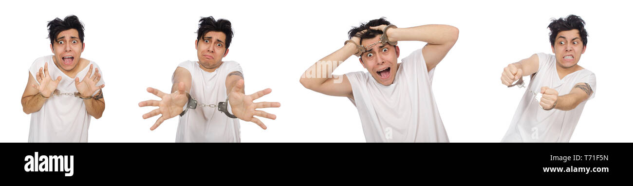 Funny man suffering from mental disorder Stock Photo - Alamy