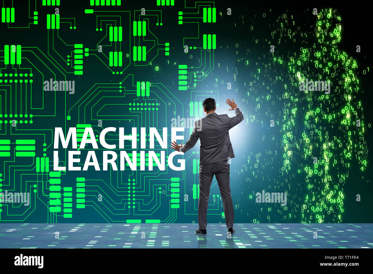 Machine learning concept as modern technology Stock Photo - Alamy