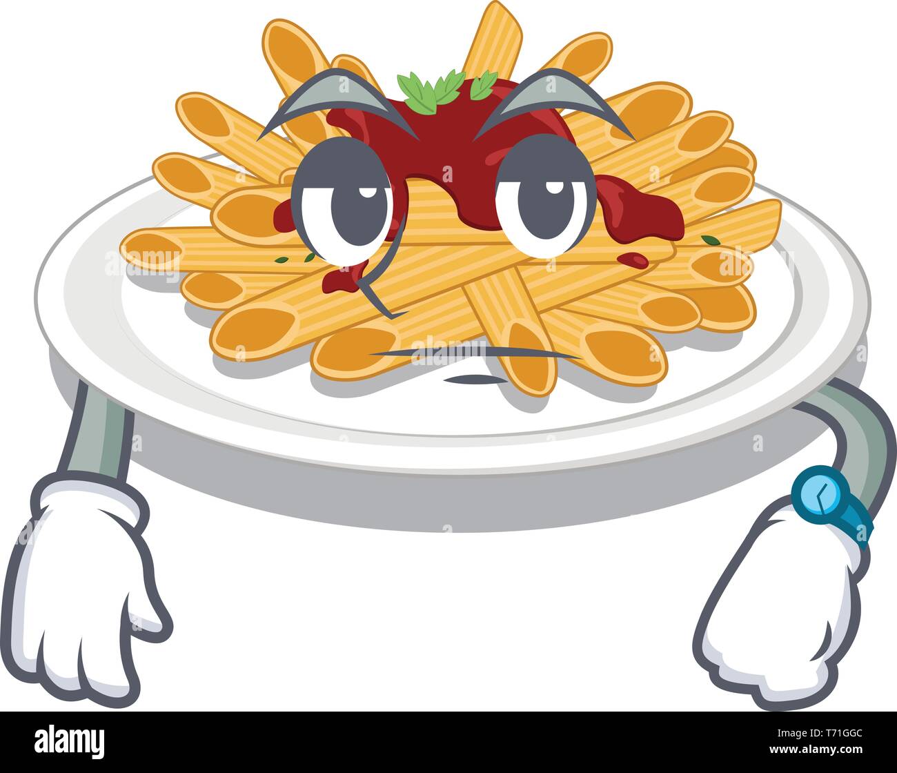 Waiting pasta isolated with in the cartoon Stock Vector Image & Art - Alamy